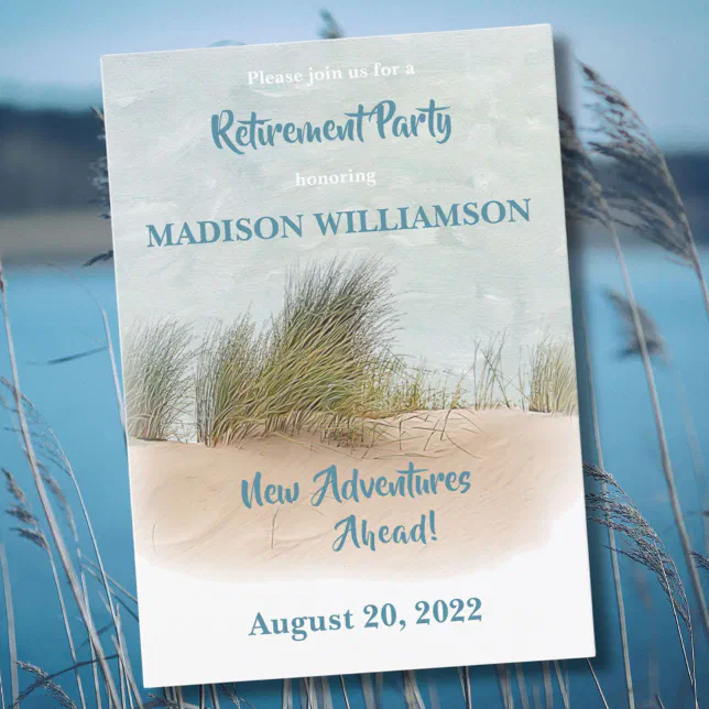 Retirement Party Beach Theme Invitation | Zazzle
