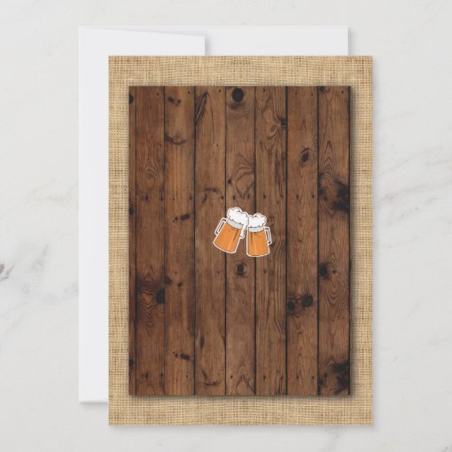 Retirement Party Cheers Beers Wood Pub Invite | Zazzle