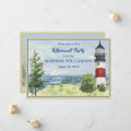 Retirement Party Coastal Lighthouse Water Announcement | Zazzle