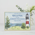 Retirement Party Coastal Lighthouse Water Announcement | Zazzle