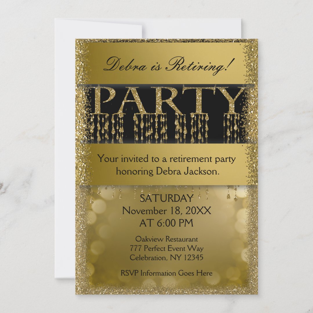 Retirement Party | Elegant Fun Invitation | Zazzle