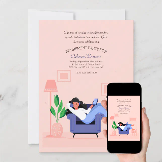 Retirement Party for Female Invitation | Zazzle