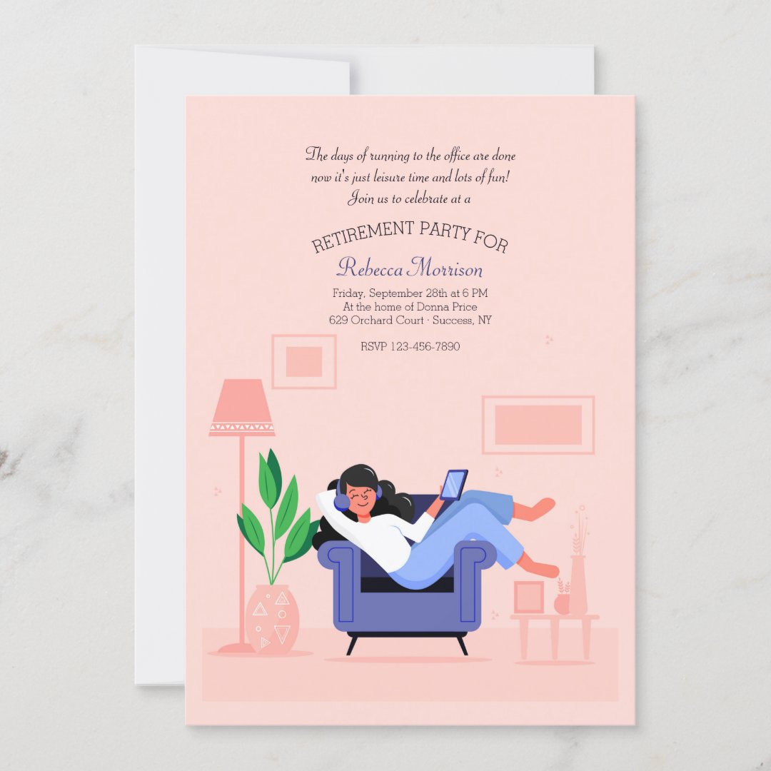 Retirement Party for Female Invitation | Zazzle