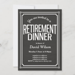 Retirement Party invitation, chalkboard background Invitation | Zazzle