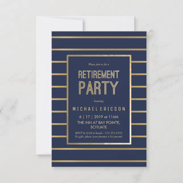 Retirement Party Invitation - Customize, Classy | Zazzle