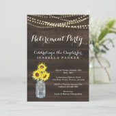 Retirement Party Invitation - Rustic Sunflower | Zazzle