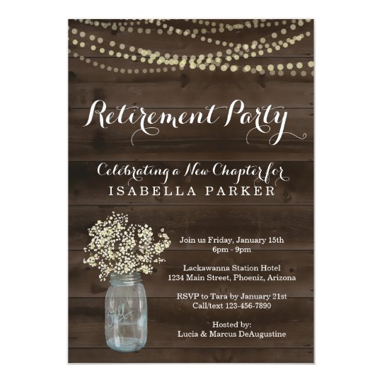 Retirement Party Invitation - Rustic Wood | Zazzle.com