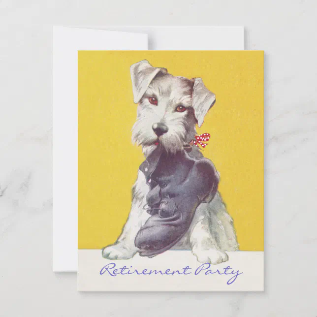 RETIREMENT PARTY INVITATION Work Boot now Dog Toy | Zazzle