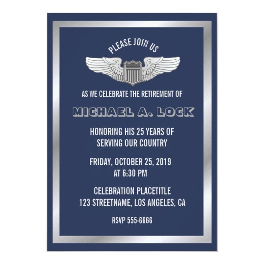 Retirement Party Invitations for Air Force Pilot | Zazzle.com