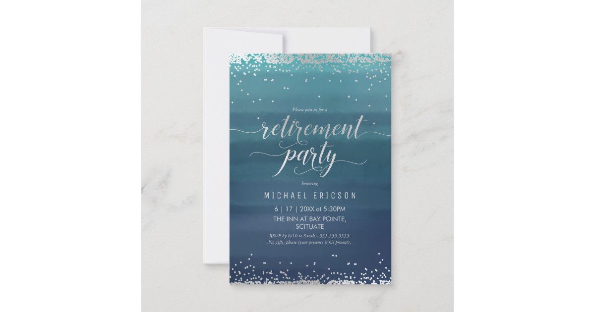 Retirement Party Invite - Small, Elegant, Simple | Zazzle