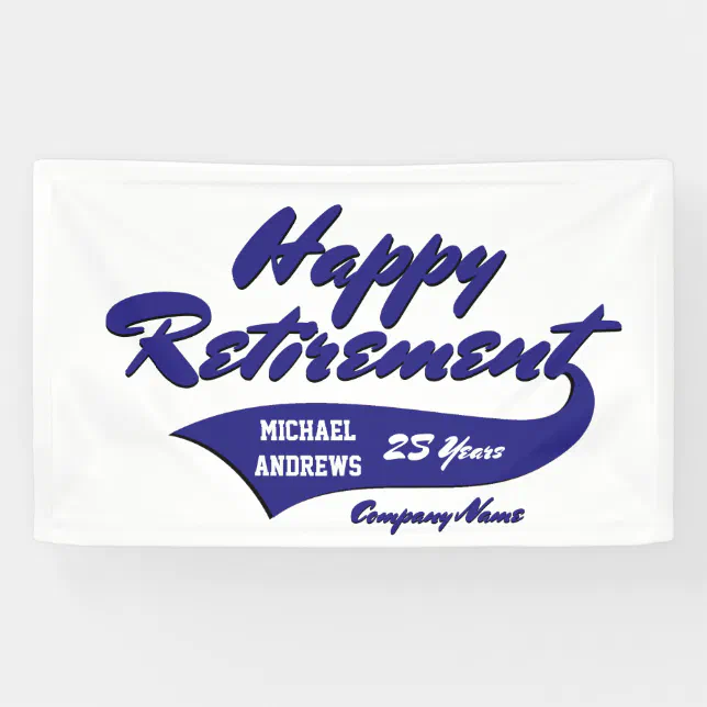 Retirement Party Personalize Banner | Zazzle