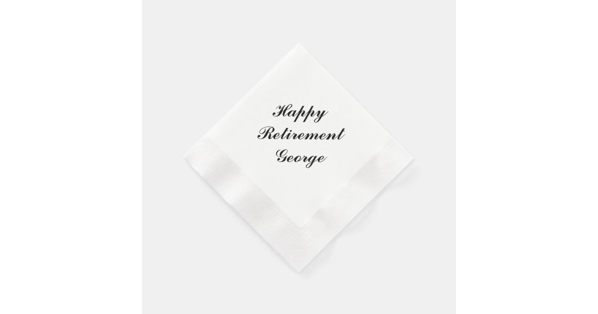 "Retirement Party" Personalized Napkins | Zazzle