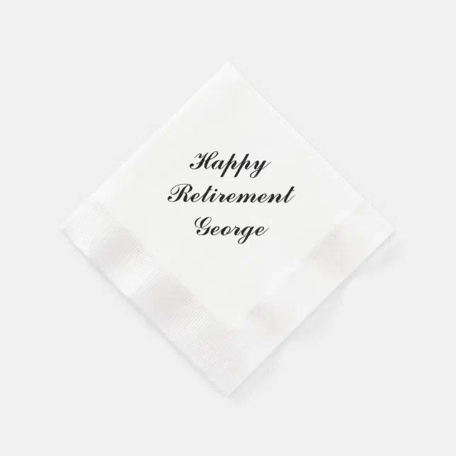 "Retirement Party" Personalized Napkins | Zazzle