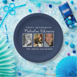 Retirement party photo plates | Zazzle