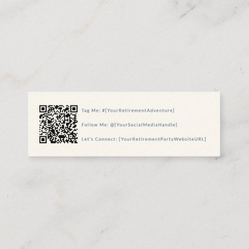 retirement party qr code social media card | Zazzle