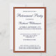 Retirement Party Simple Red Gold Invitation | Zazzle