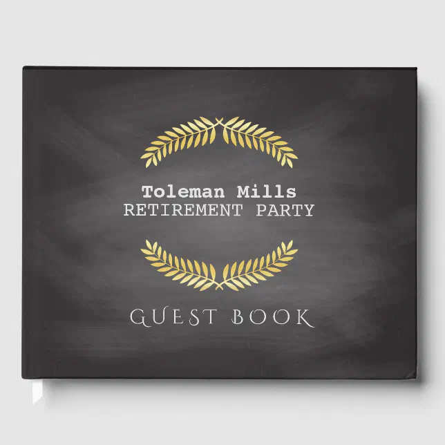 Retirement Party | Teacher Chalkboard Guest Book | Zazzle