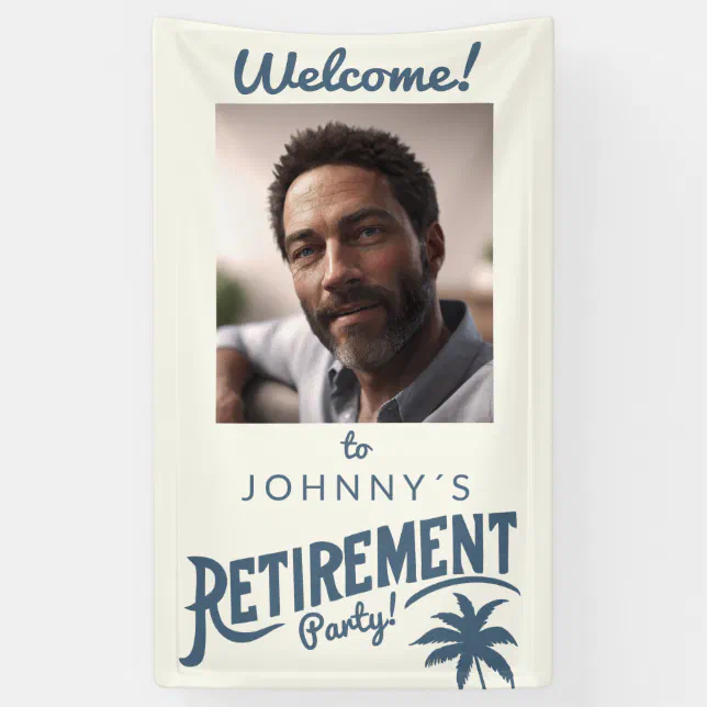 Retirement photo banner | Zazzle