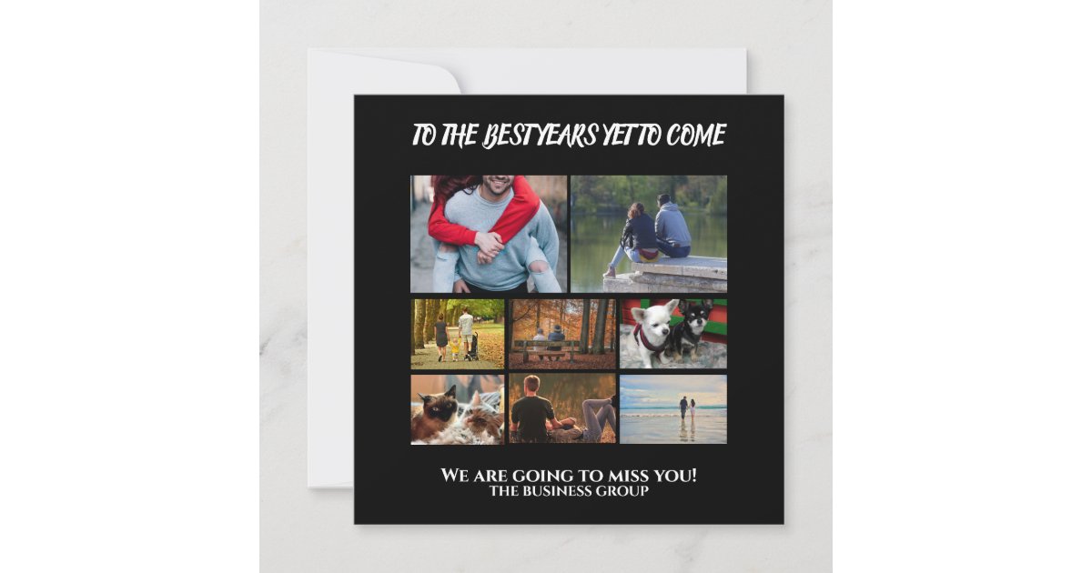 Retirement photo collage business farewell custom | Zazzle