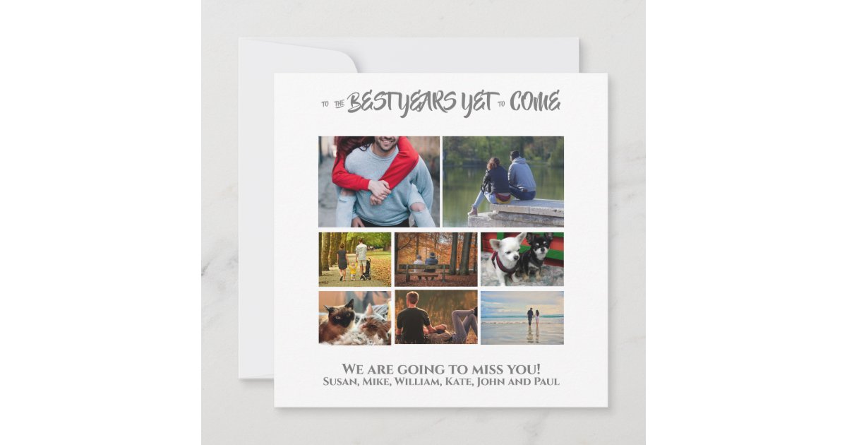 Retirement photo collage business farewell custom | Zazzle