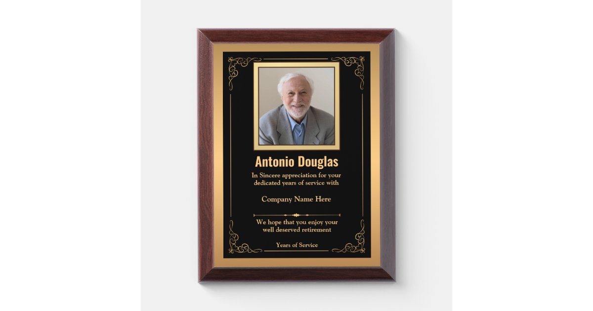Retirement Plaque – Personalized Appreciation Gift | Zazzle