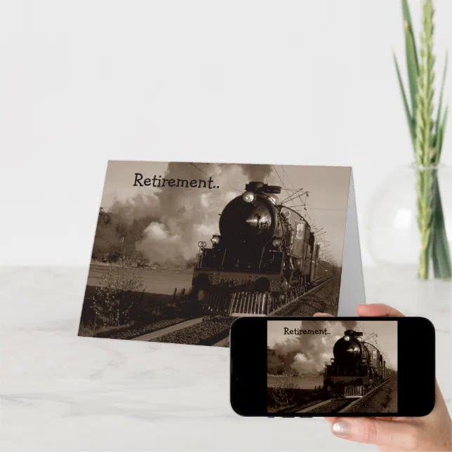 Retirement Railroad Metaphor Steam On Train track! Card | Zazzle