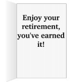 Retirement - Relaxation Awaits Giant Greeting Card | Zazzle