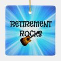 Retirement Rocks--custom guitar design Ceramic Ornament | Zazzle