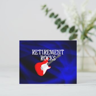 Retirement Rocks, Rocking Guitar Postcard | Zazzle