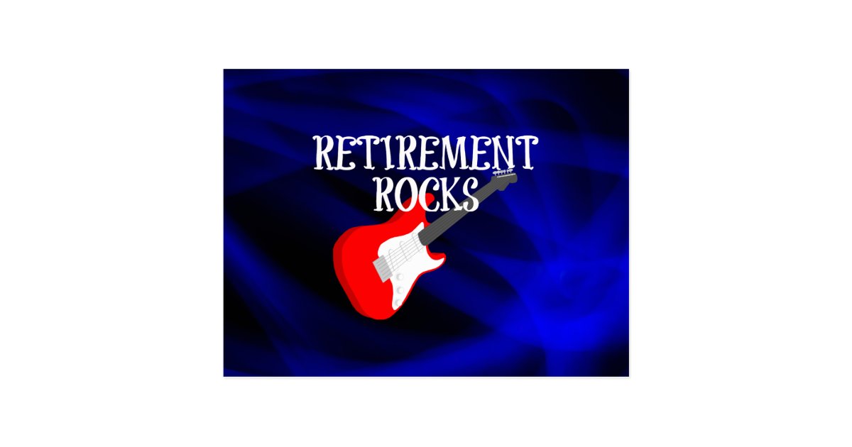 Retirement Rocks, Rocking Guitar Postcard | Zazzle.com