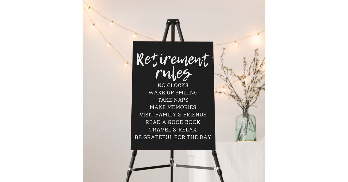 Retirement Rules Sign | Zazzle