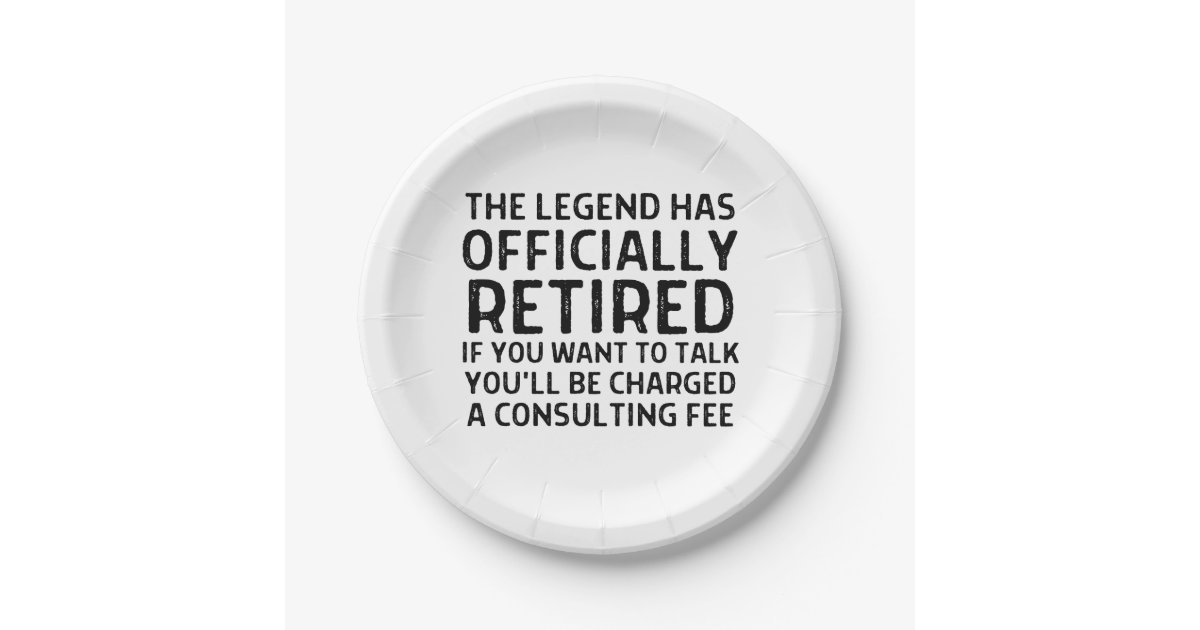 Retirement saying paper plates | Zazzle