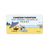 Retirement | Snoopy & Woodstock on the Beach Label | Zazzle