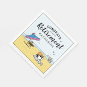 Retirement | Snoopy & Woodstock on the Beach Napkins | Zazzle