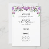 Retirement Table Program Purple Floral | Zazzle