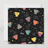 Retirement Tea Party in vivid colors hot cups Invitation | Zazzle