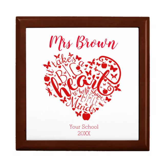 Retirement Thank you Teacher keepsake box Gift | Zazzle