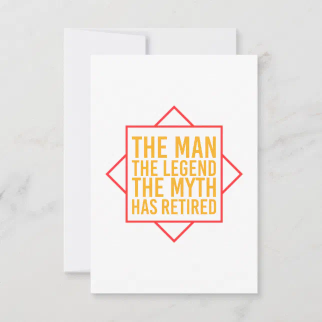 Retirement The Man The Myth The Legend has retired Thank You Card | Zazzle