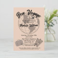 Retirement Travel Theme Party Bon Voyage Globe Invitation | Zazzle