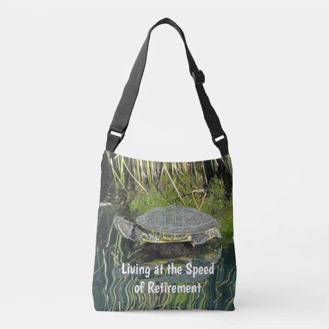 Retirement Turtle Photo Water Reflection Nature Crossbody Bag | Zazzle