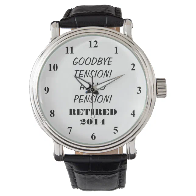 Retirement watch with personalizable quote | Zazzle