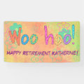 Retirement WooHoo Name Personalized Banner | Zazzle
