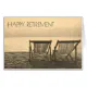 retiring beach chairs card | Zazzle