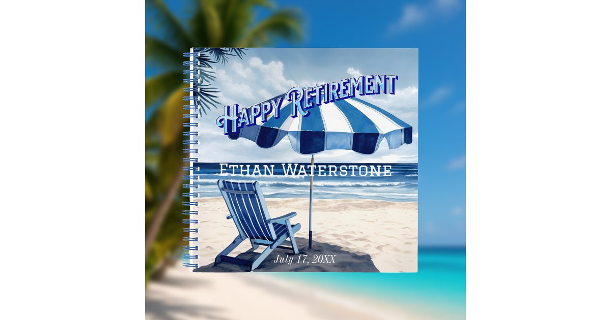 Retiring To The Beach Guest Book | Zazzle
