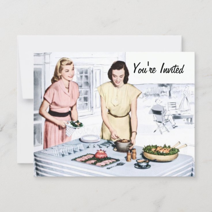 Retro 1940s BBQ Invitation | Zazzle