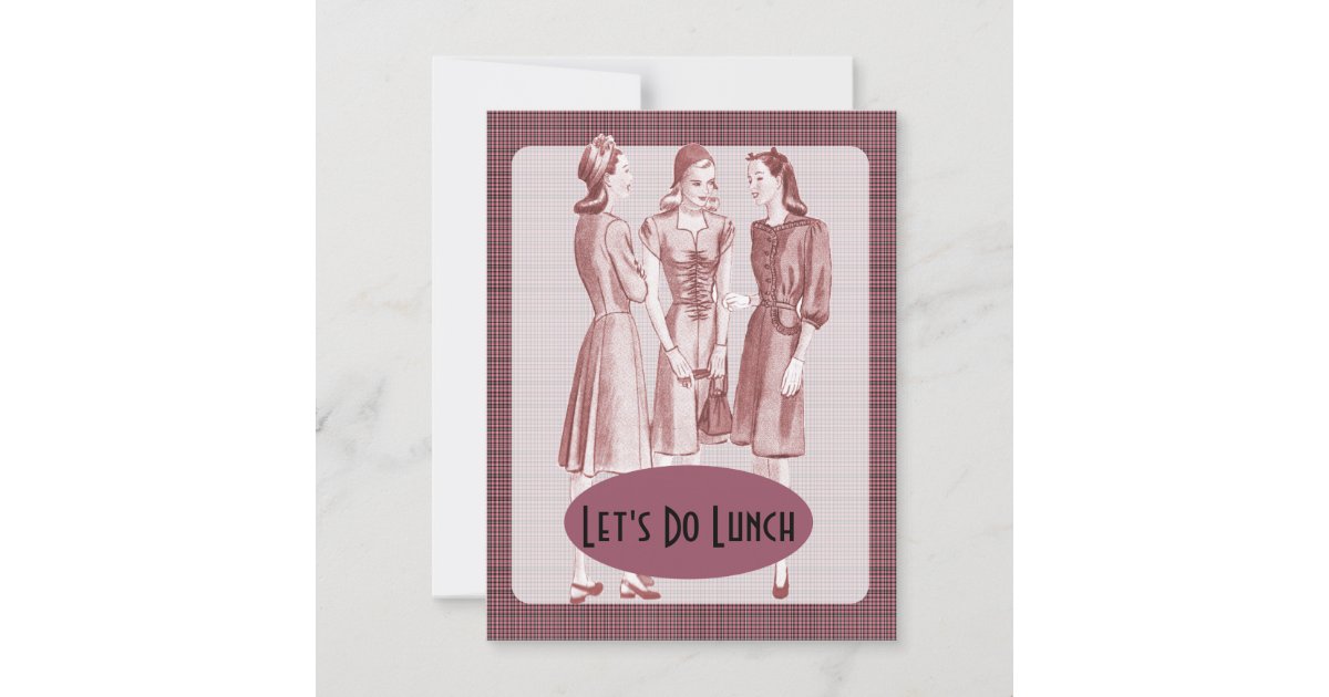 Retro 1940s Luncheon V2 Invitation | Zazzle