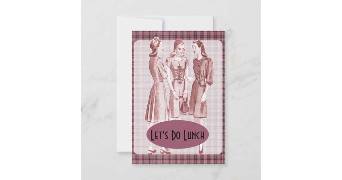 Retro 1940s Luncheon V2B Invitation | Zazzle