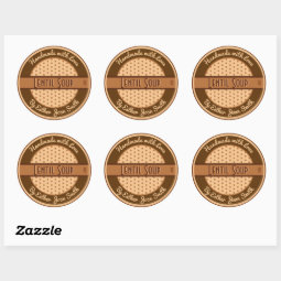 Retro 1950s Custom Text Food Label with Polka Dots | Zazzle