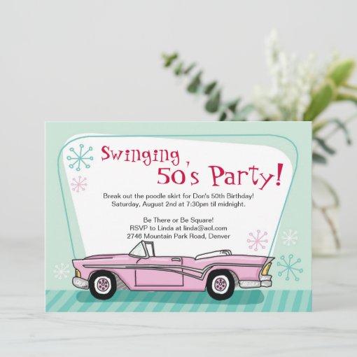 Retro 1950's Invitation | Zazzle