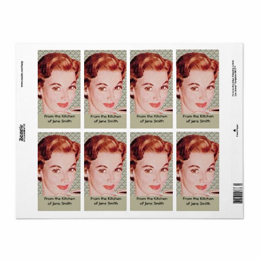 Retro 1950s Kitchen Labels | Zazzle